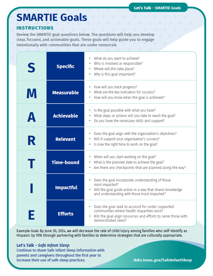 Let’s Talk — Safe Infant Sleep Toolkit | Texas DSHS