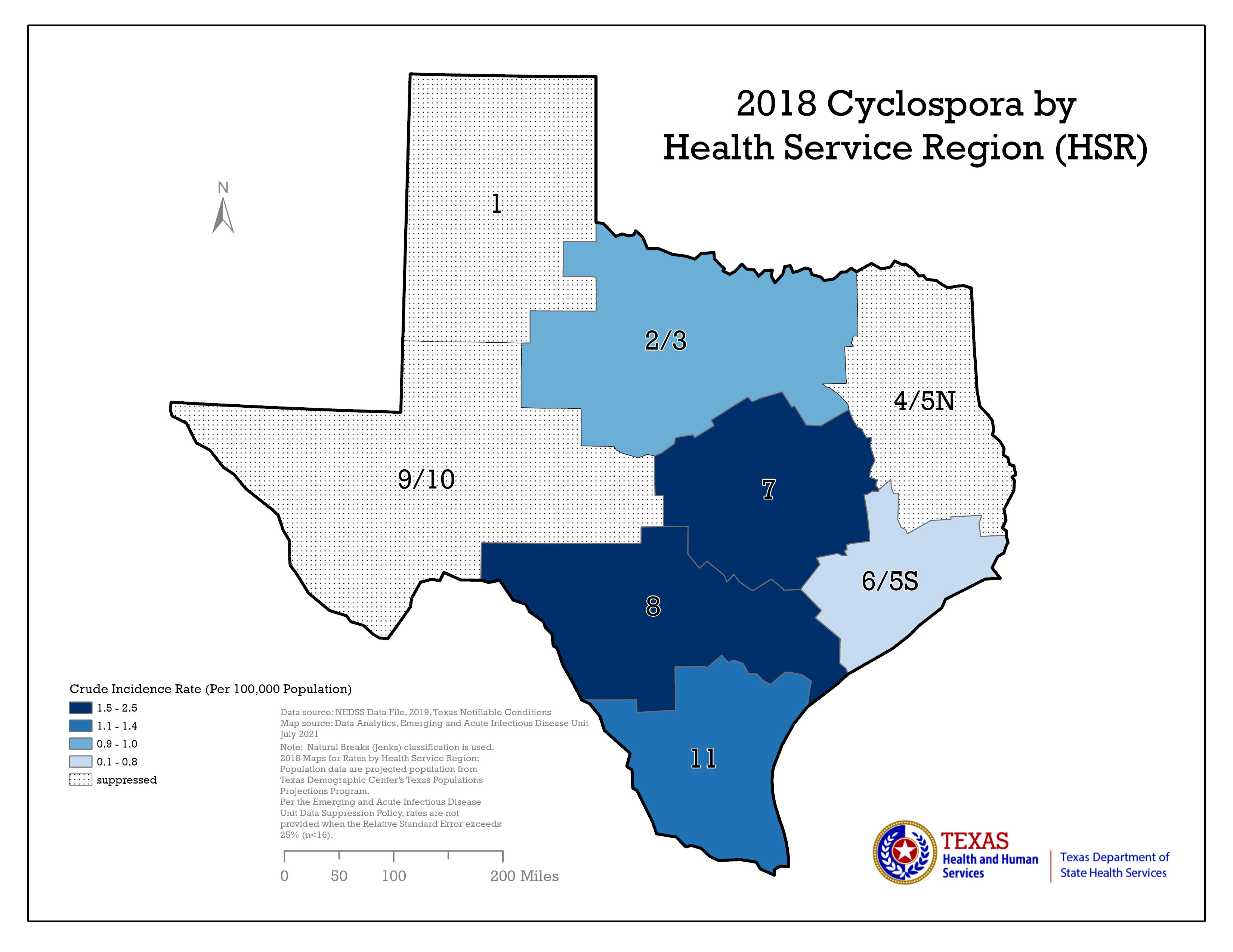 Cyclospora Infection (Cyclosporiasis) Data | Texas DSHS