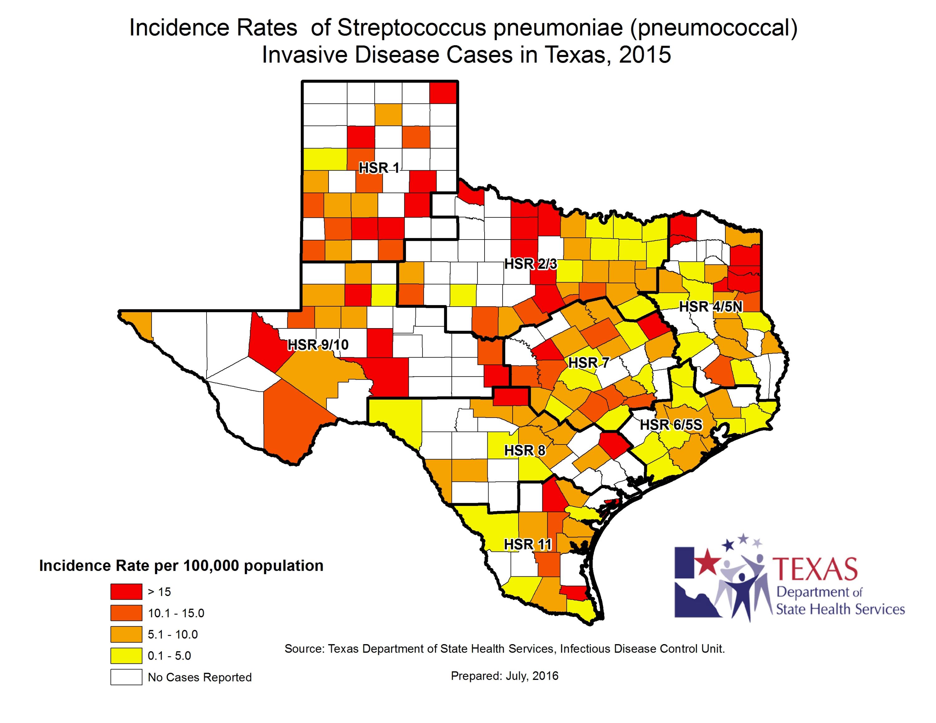 Streptococcus pneumoniae Infection (Pneumococcal Disease) Data | Texas DSHS