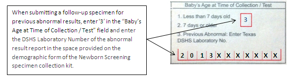Newborn Screening - Specimen Collection Requirements | Texas DSHS